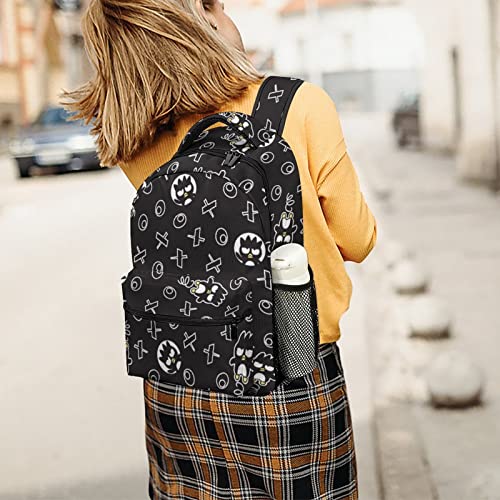 Bad Badtz Maru Backpack Book Bag Withe Side Pokect Large Suitable for Men Women ​Hiking Camping Picnic Daypacks