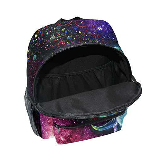 Glaphy Custom Kids Backpack for Boys Girls, Dinosaur Galaxy Toddler Backpack Kindergarten Elementary, Personalized Name Preschool Bookbag with Chest Strap