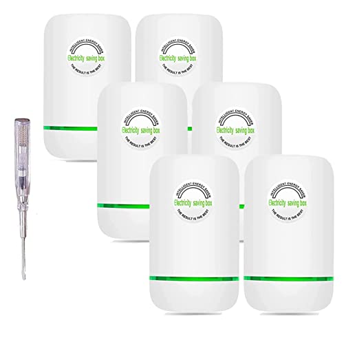 Energy Saving Device, Pro Power Saver by, Electric Smart Plug, for Household Office Market Device Electric Smart US Plug 90V-250V 30KW Power Factor Savers (6 Pack)