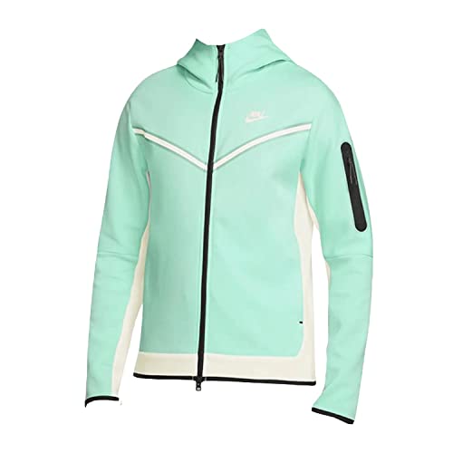 Nike Men's Sportswear Mint Foam/Sail/Black Tech Fleece Full-Zip Hoodie (CU4489 379) - M