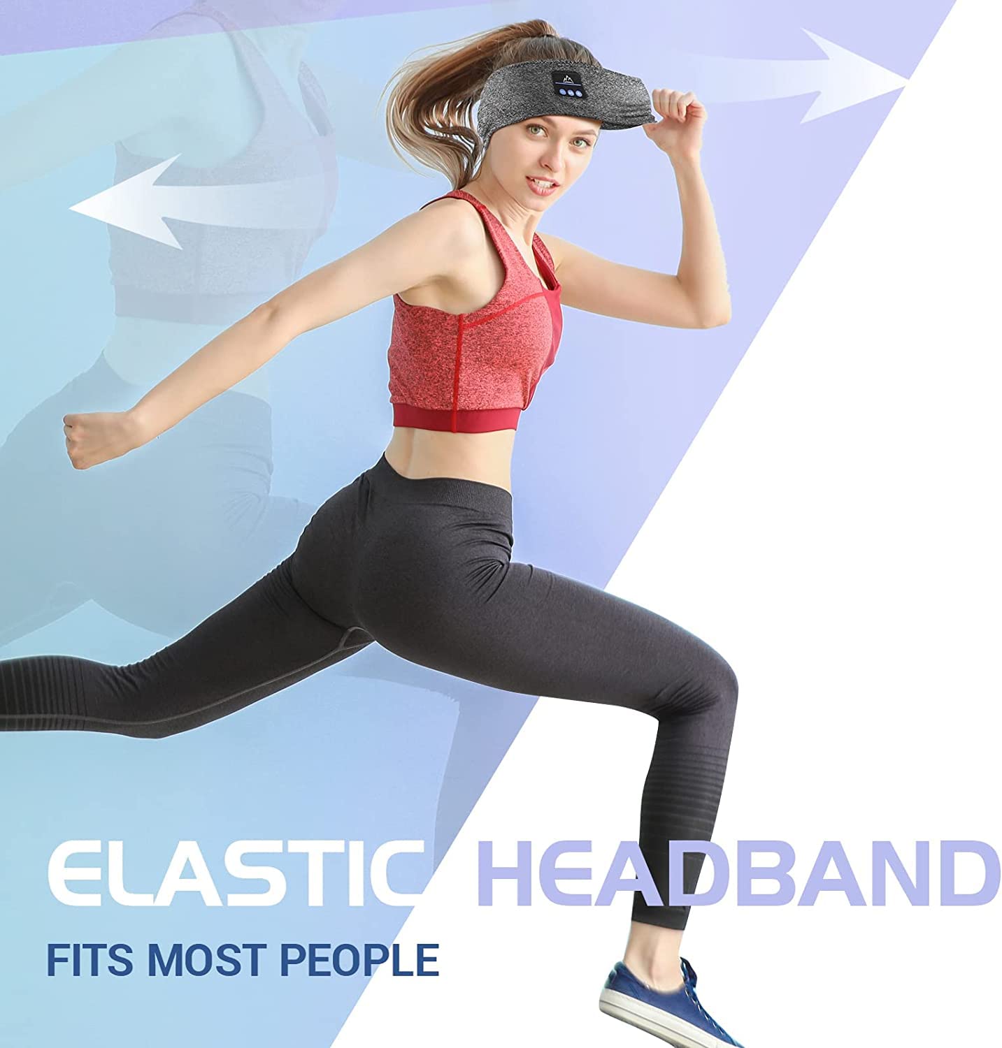 Sleep Headphones Wireless Bluetooth Headband - Comfy Sleeping Eye Mask Headset, Sport Head Band Earbuds Electronics Tech Gadgets Christmas Stocking Stuffers Birthday Gifts for Women Men Running