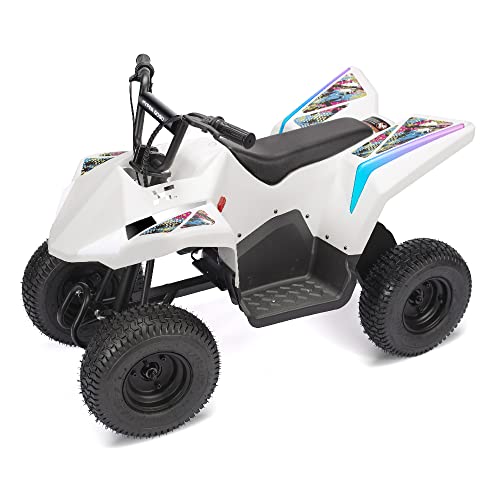 HYPER GOGO Electric Quad ATV for Kids,13" Tires Four-Wheeled Off-Road Vehicle,36V 350W Motor up to 10 Miles(White)