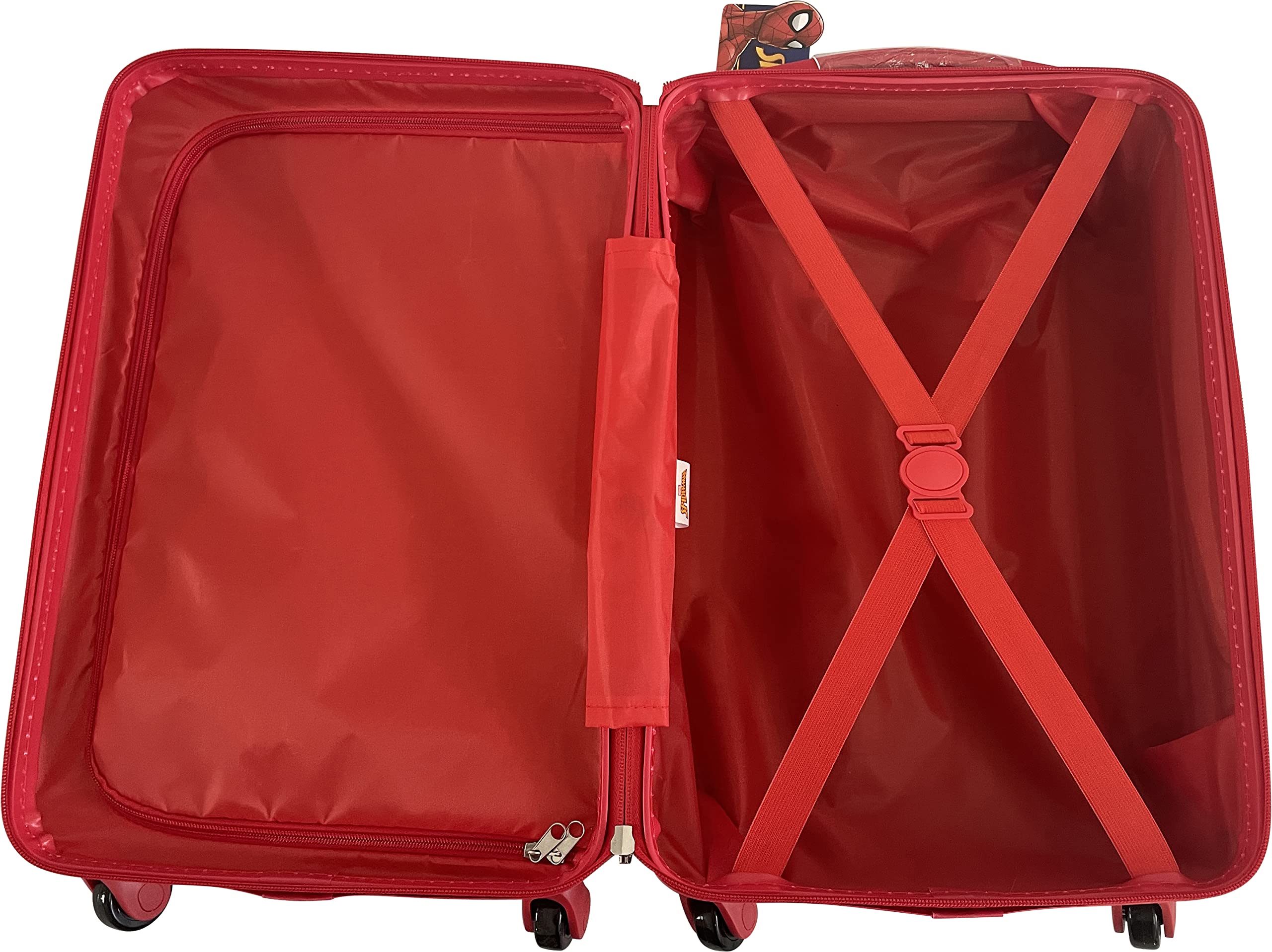Fast Forward Kids Licensed Hard-Side 20” Spinner Luggage Lightweight Carry-On Suitcase (Spiderman - 2)
