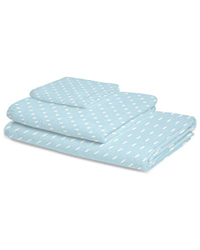 Comforance Easter Bath Towels Set for Bathroom, Soft Absorbent Durable Quick Dry Towel Set of 3 Multifuntion, 1 Bath Towel+1 Hand Towel +1 Washclothe, White Polka Dots Blue Background