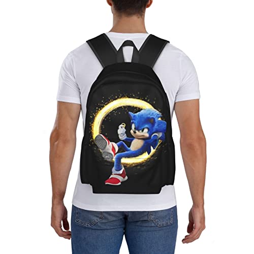 Large-capacity Lightweight Backpack, Casual Backpack With Cartoon Hedgehog Print