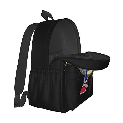 Large-capacity Lightweight Backpack, Casual Backpack With Cartoon Hedgehog Print