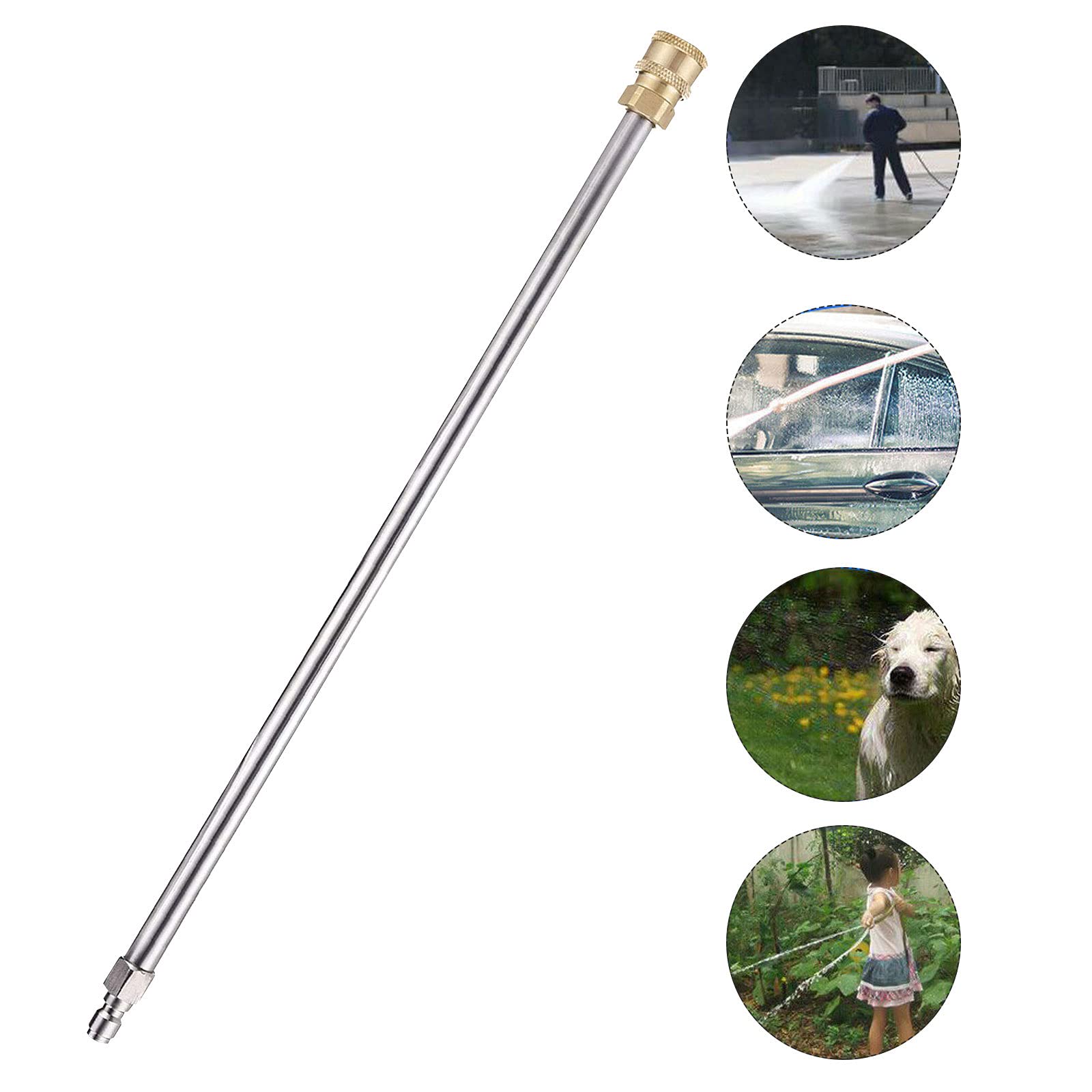2Pcs Pressure Washer Extension Wand, 13 inch Jet Wash Extension Lance with 1/4 Inch Quick Connect for Power Washer