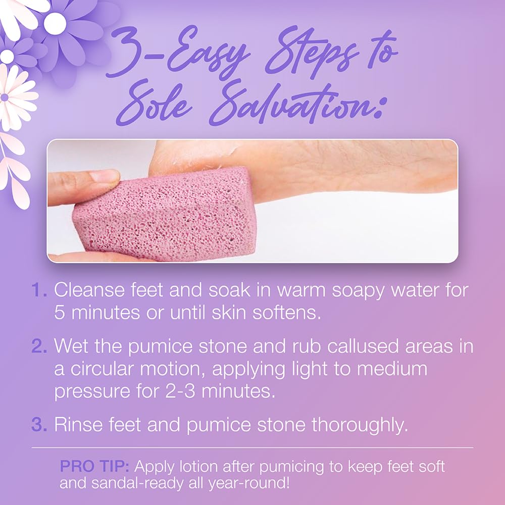 Flowery Pro Pumice Stone, 1-Pack