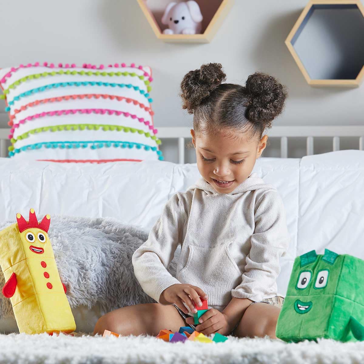 Learning Resources Numberblocks Three and Four Playful Pals, Cuddly Numberblocks Three and Four Plush Toys, Numberblocks Plush Girls and Boys, Soft Toys for Toddlers 1-3, Ages 18 Months+