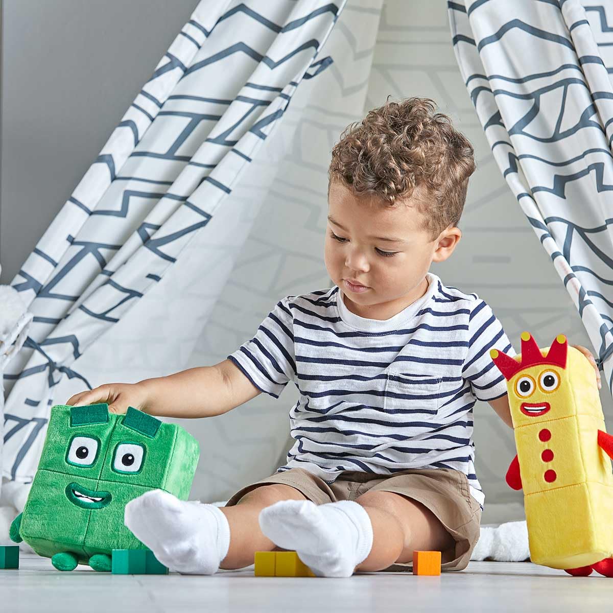 Learning Resources Numberblocks Three and Four Playful Pals, Cuddly Numberblocks Three and Four Plush Toys, Numberblocks Plush Girls and Boys, Soft Toys for Toddlers 1-3, Ages 18 Months+