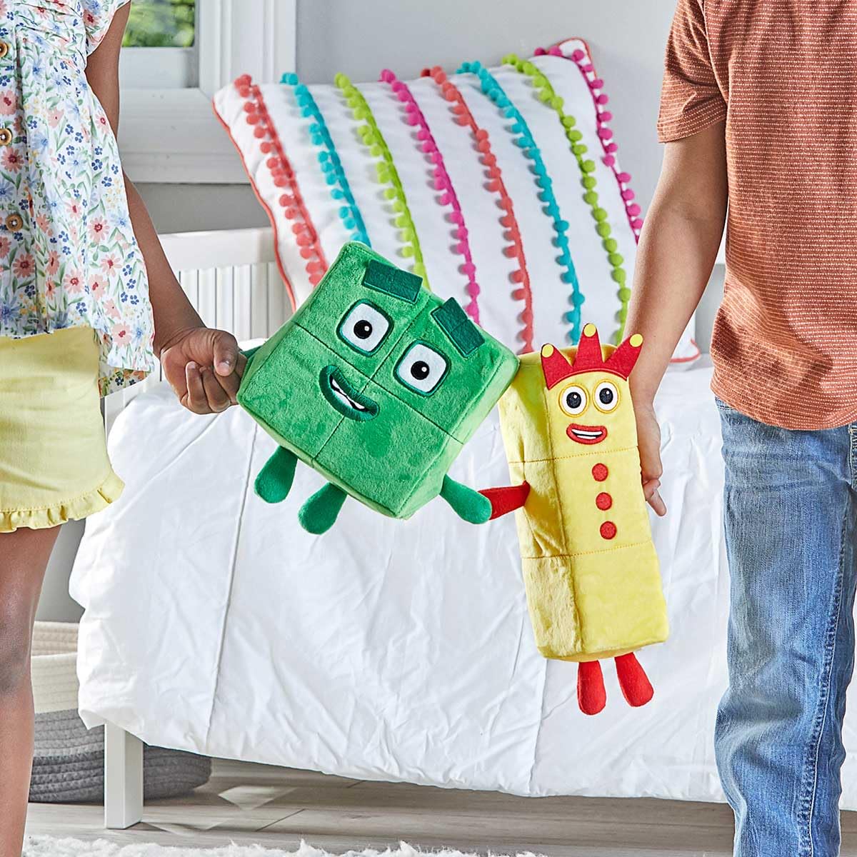Learning Resources Numberblocks Three and Four Playful Pals, Cuddly Numberblocks Three and Four Plush Toys, Numberblocks Plush Girls and Boys, Soft Toys for Toddlers 1-3, Ages 18 Months+