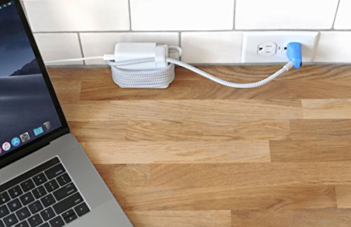 Stella by Ten One Design – Laptop Charging Cord for Apple Adapters with Built-in Cord Management and Illuminating Plug (T1-SPOT-219) – Blue
