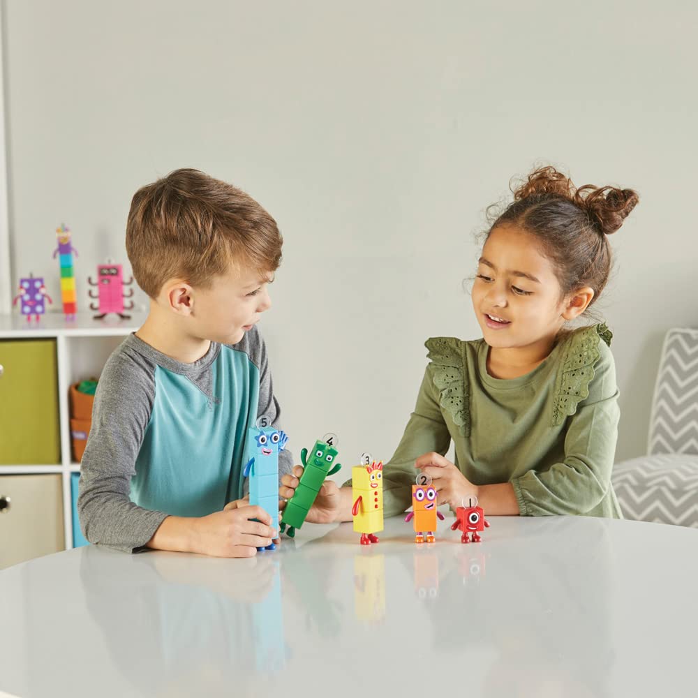 Learning Resources Numberblocks Friends One to Five, Official Collectible Toys, Includes Numberblocks One, Two, Three, Four and Five, Suitable for Display and with Posable Arms for Realistic Play