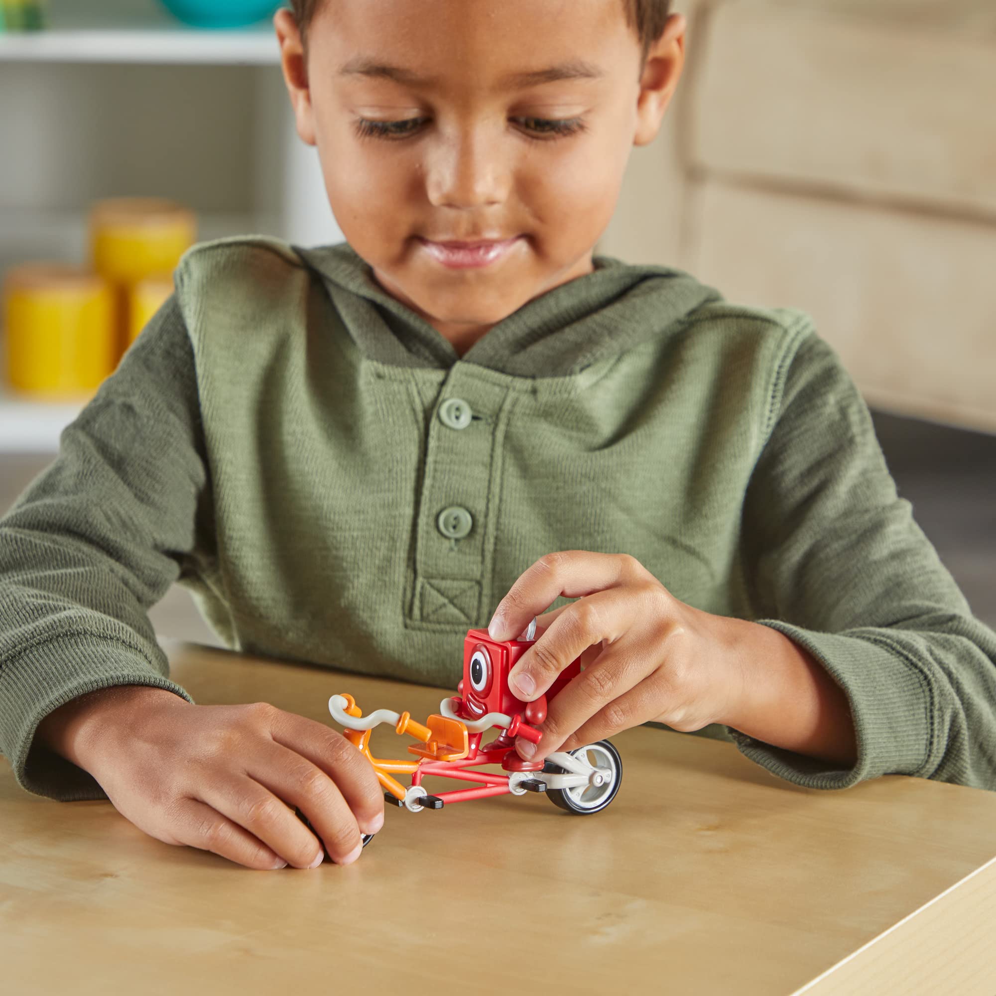 Learning Resources Numberblocks One and Two Bike Adventure Official Collectible Toys, Includes Numberblocks One and Two, Tandem Bike, Helmets, with Posable Arms for Realistic Play, Use for Display