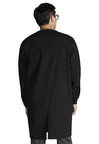Cherokee Men & Women Scrubs Lab Coat Workwear Professionals 40" Snap Front WW361, M, Black