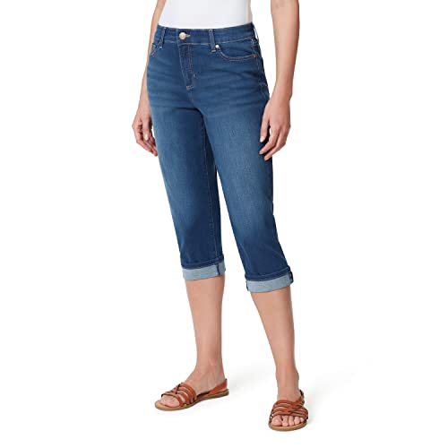 Bandolino Women's Size Mandie 5 Pocket High Rise Capri, New Journey, 18 Plus Regular