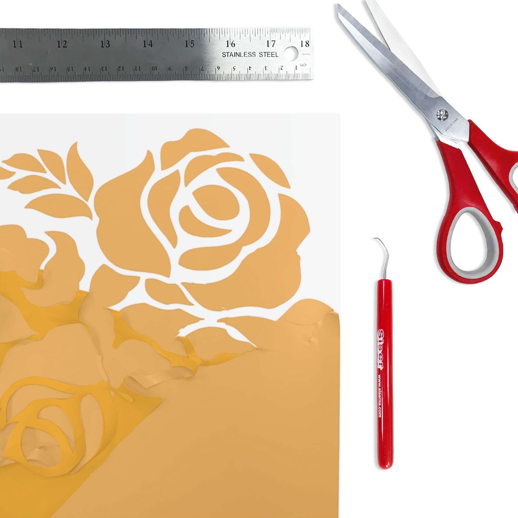 Siser EasyWeed Heat Transfer Vinyl 11.8" x 2FT Roll - Compatible with Siser Romeo/Juliet & Other Professional or Craft Cutters - Layerable - CPSIA Certified (Mustard - HEX #DF9522)