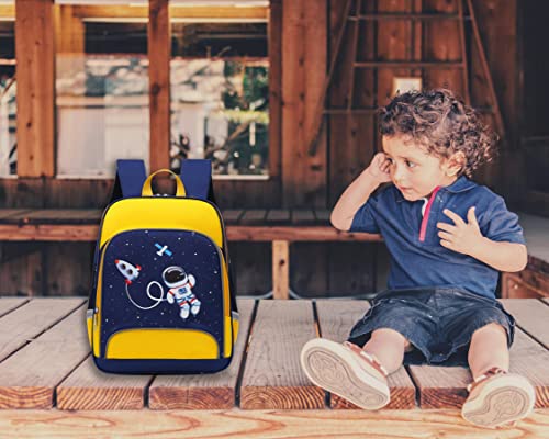 Kids Backpack for Boys - Dorlubel Elementary Kindergarten Preschool School Bag Multifunctional Cute Large Capacity Bookbag (Red Space Astronaut)