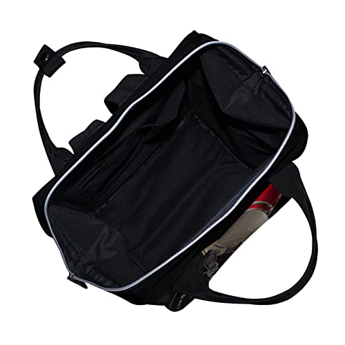 Junior Drum Kit Set in Dark Background Diaper Bag Large Multi-Function Waterproof Travel Bag, Durable Nappy Bag Zipper Casual School Backpack for Mom Dad