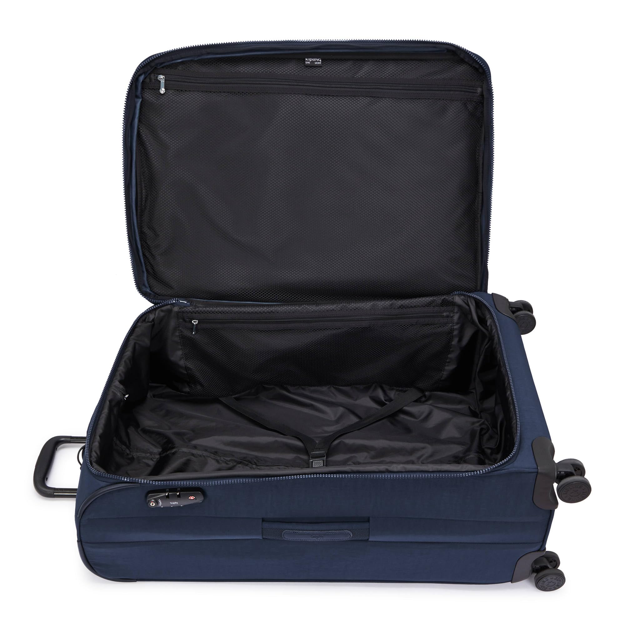 Kipling Youri Spin Large 4 Wheeled Rolling Luggage Blue Bleu 2