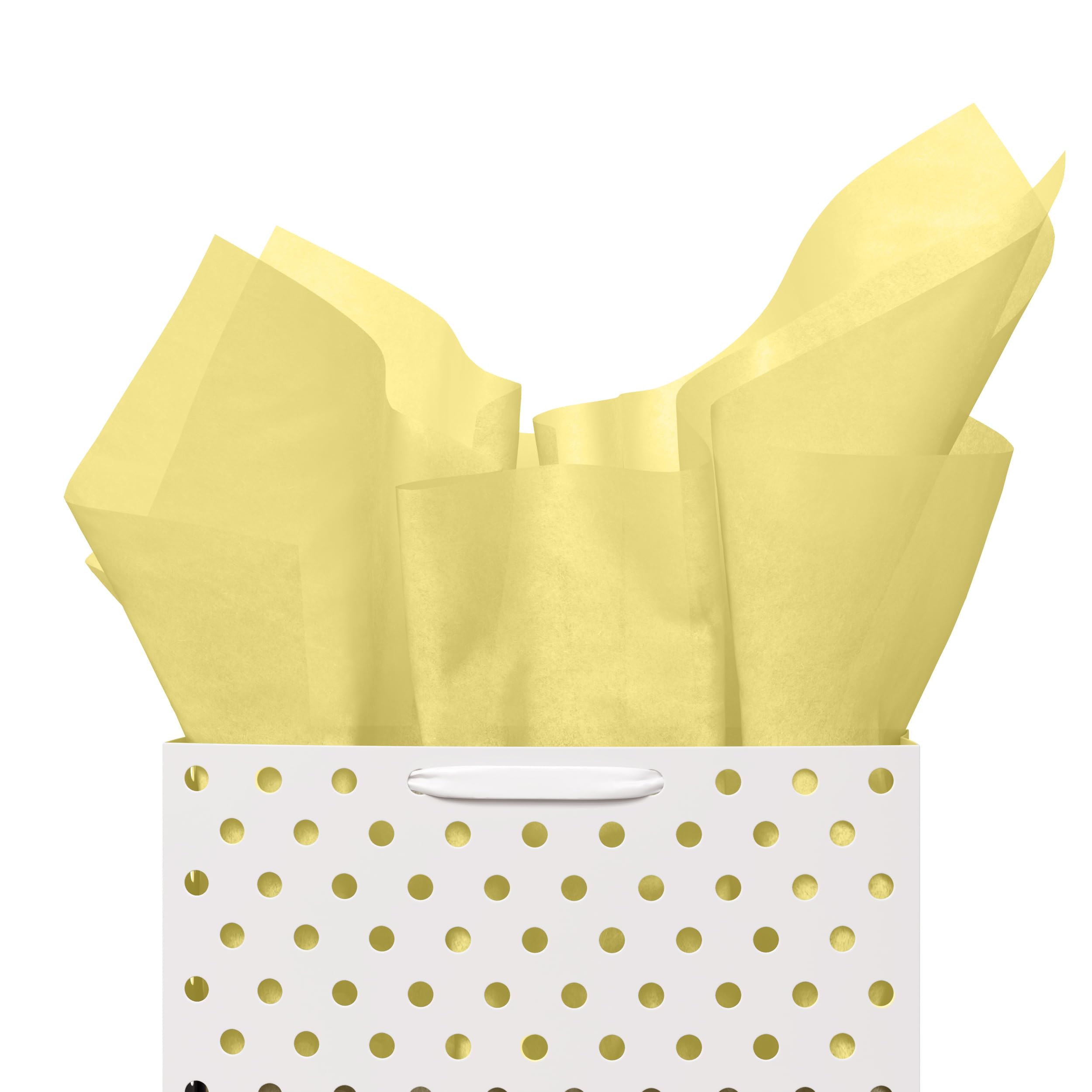 120 Sheets of Ivory/Light Yellow Tissue Paper - 15" x 20" Packing Paper Sheets for Moving - 10lb Wrapping Paper - Newsprint Paper for Packing, Moving Supplies & Protecting Items Crown Display