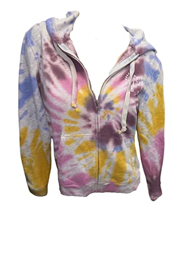Victoria's Secret Pink Everyday Lounge Perfect Full Zip Hoodie Color Tie Dye Size Medium New