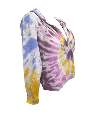 Victoria's Secret Pink Everyday Lounge Perfect Full Zip Hoodie Color Tie Dye Size Medium New