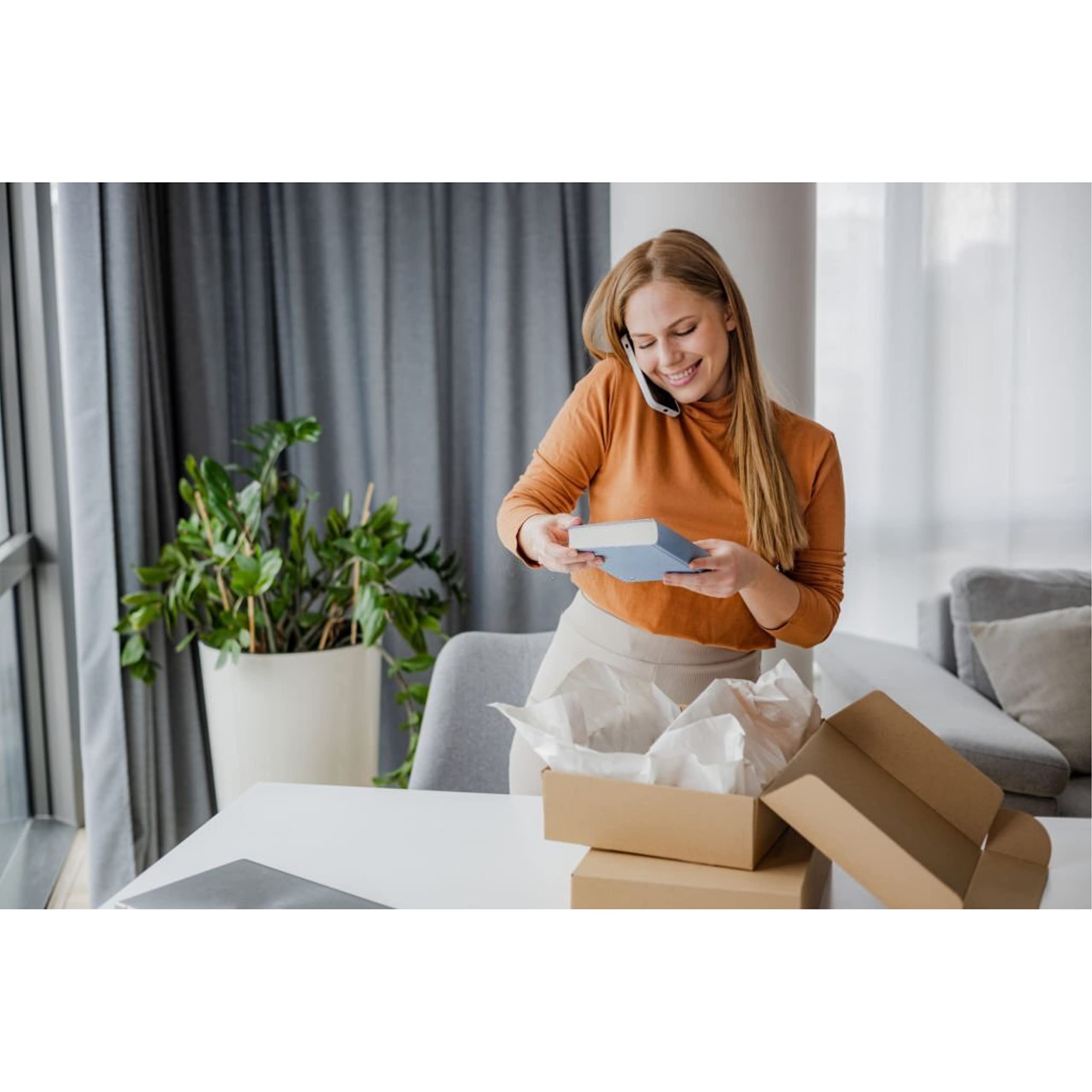 120 Sheets of Ivory/Light Yellow Tissue Paper - 15" x 20" Packing Paper Sheets for Moving - 10lb Wrapping Paper - Newsprint Paper for Packing, Moving Supplies & Protecting Items Crown Display