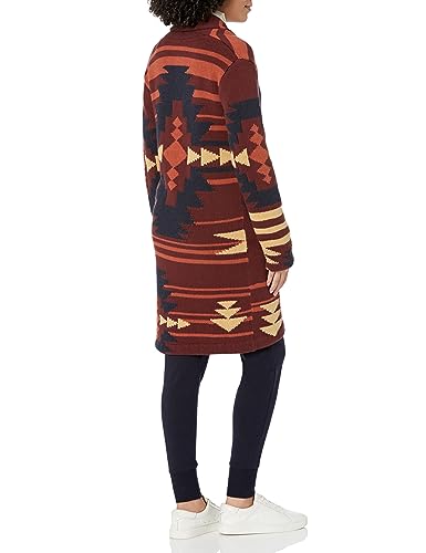 Pendleton Women's Graphic Sweater Coat, Maroon Multi, X-Large