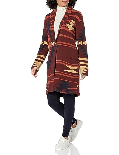 Pendleton Women's Graphic Sweater Coat, Maroon Multi, X-Large