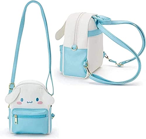 Oymyia Anime Cute Cartoon Bag Cosplay Shoulder Bag Backpack Handbag PU Schoolbags for Kids Girls Fans(Blue)