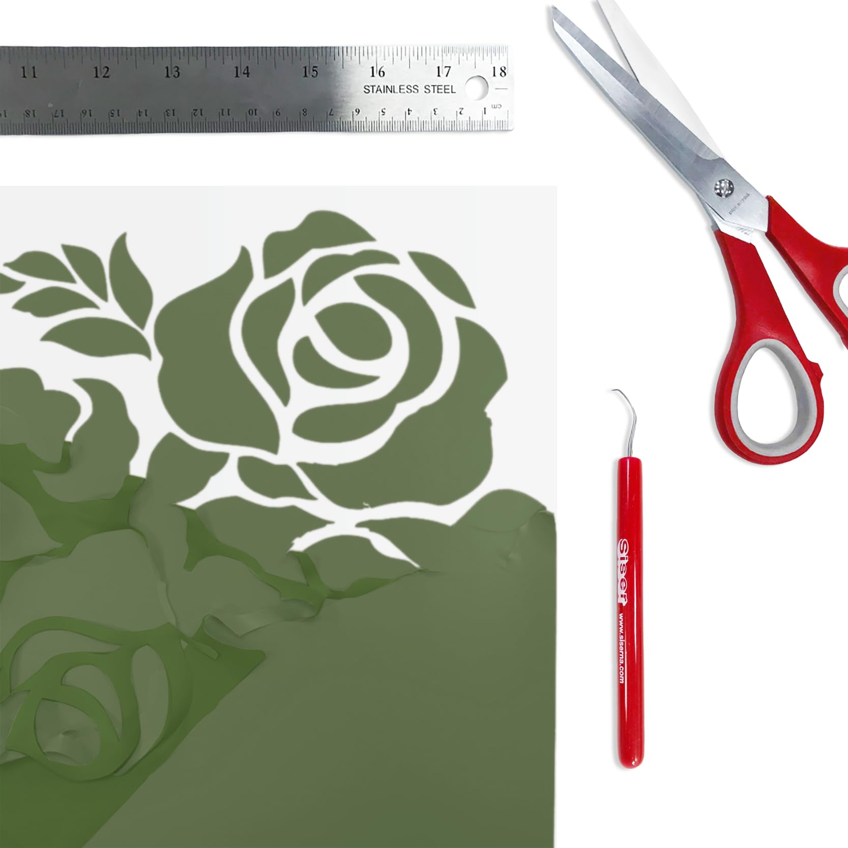 Siser EasyWeed Heat Transfer Vinyl 11.8" x 2FT Roll - Compatible with Siser Romeo/Juliet & Other Professional or Craft Cutters - Layerable - CPSIA Certified (Green Olive - HEX #5E6738)