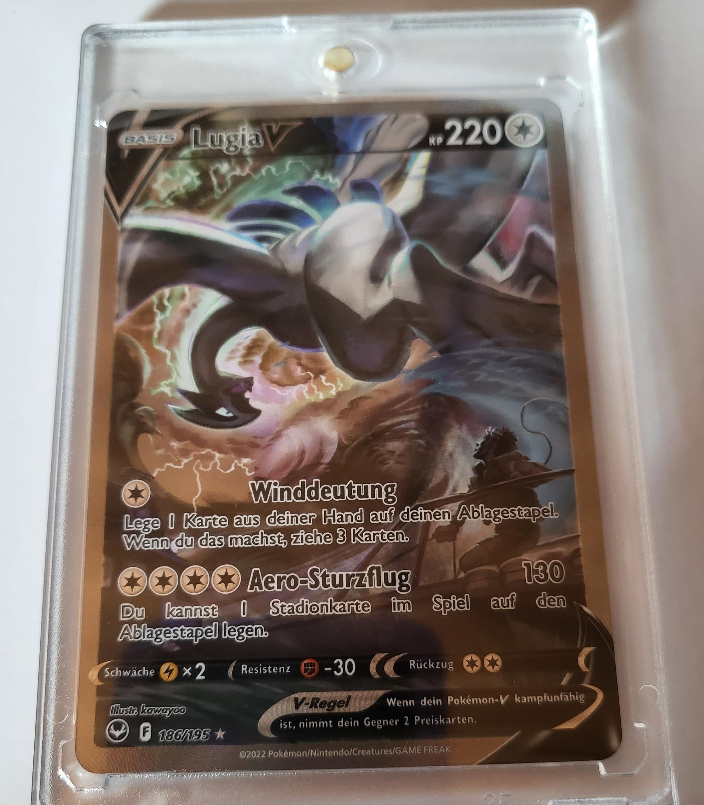Lugia V 186/195- Silver Tempest - Full Art - Pokemon Ultra Rare Card - Holo Foil