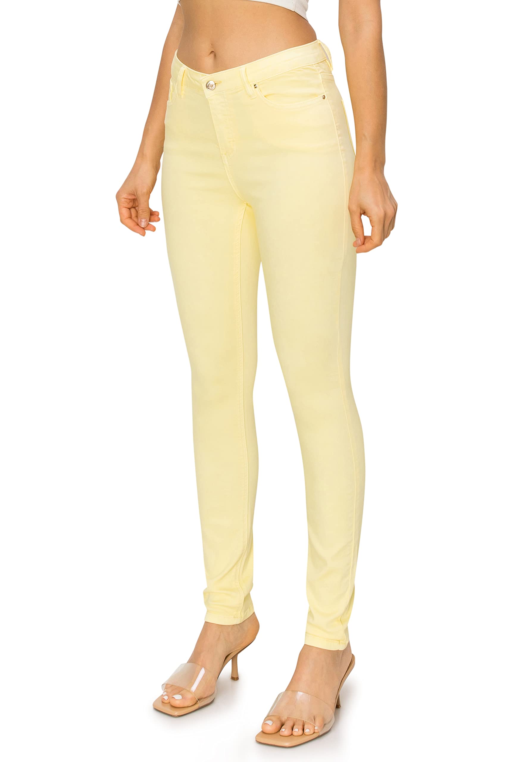 KHAKI & BLUE Cali1850 Women’s The Everyday Garment-Dyed Skinny Jeans – Soft Stretchy High Rise Comfy Casual Pants 79500JDM777_LYW 10