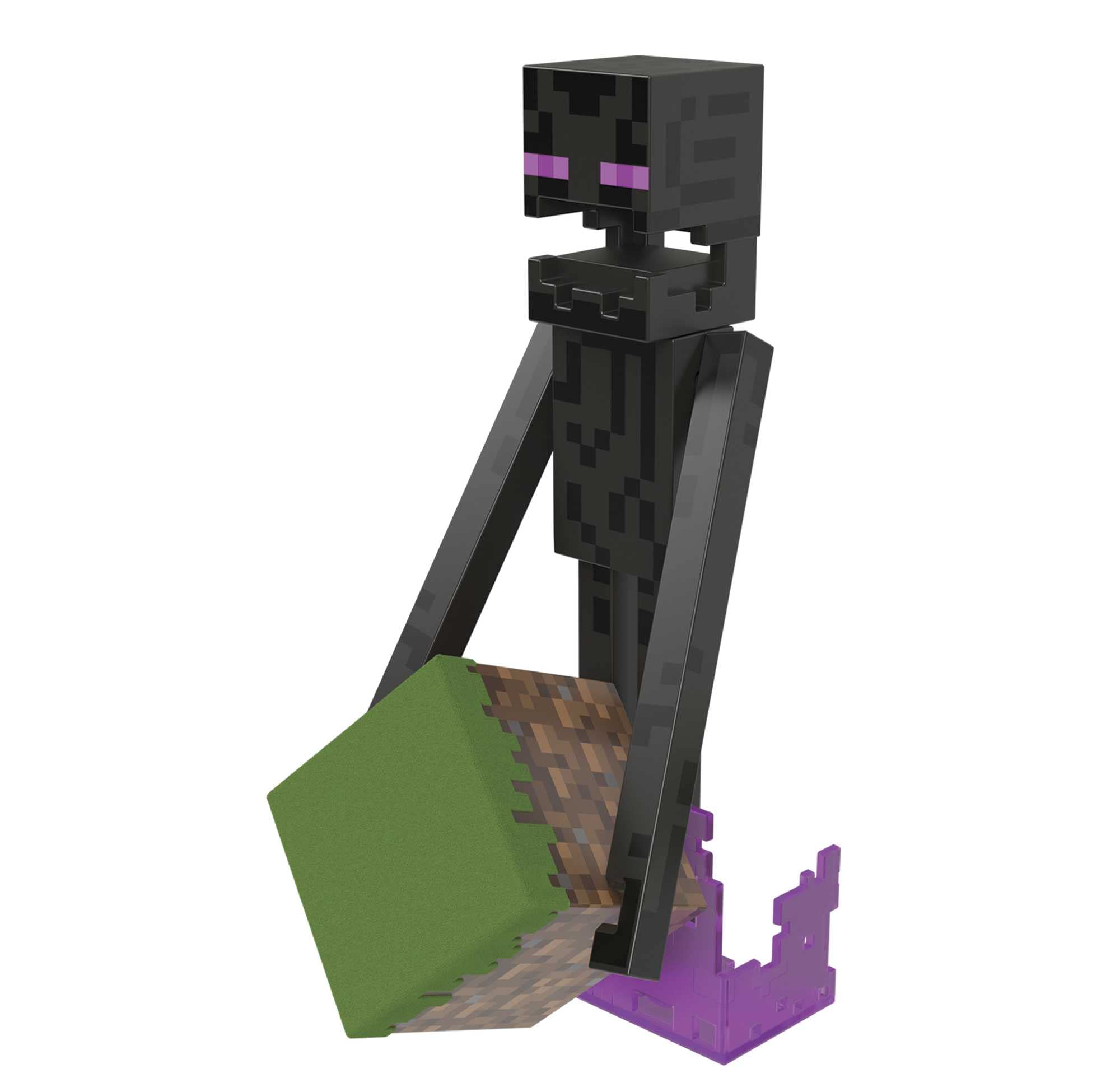 Mattel Minecraft Diamond Level Enderman Action Figure & Die-Cast Accessories, Collectible Toy Inspired by Video Game, 5.5 inch