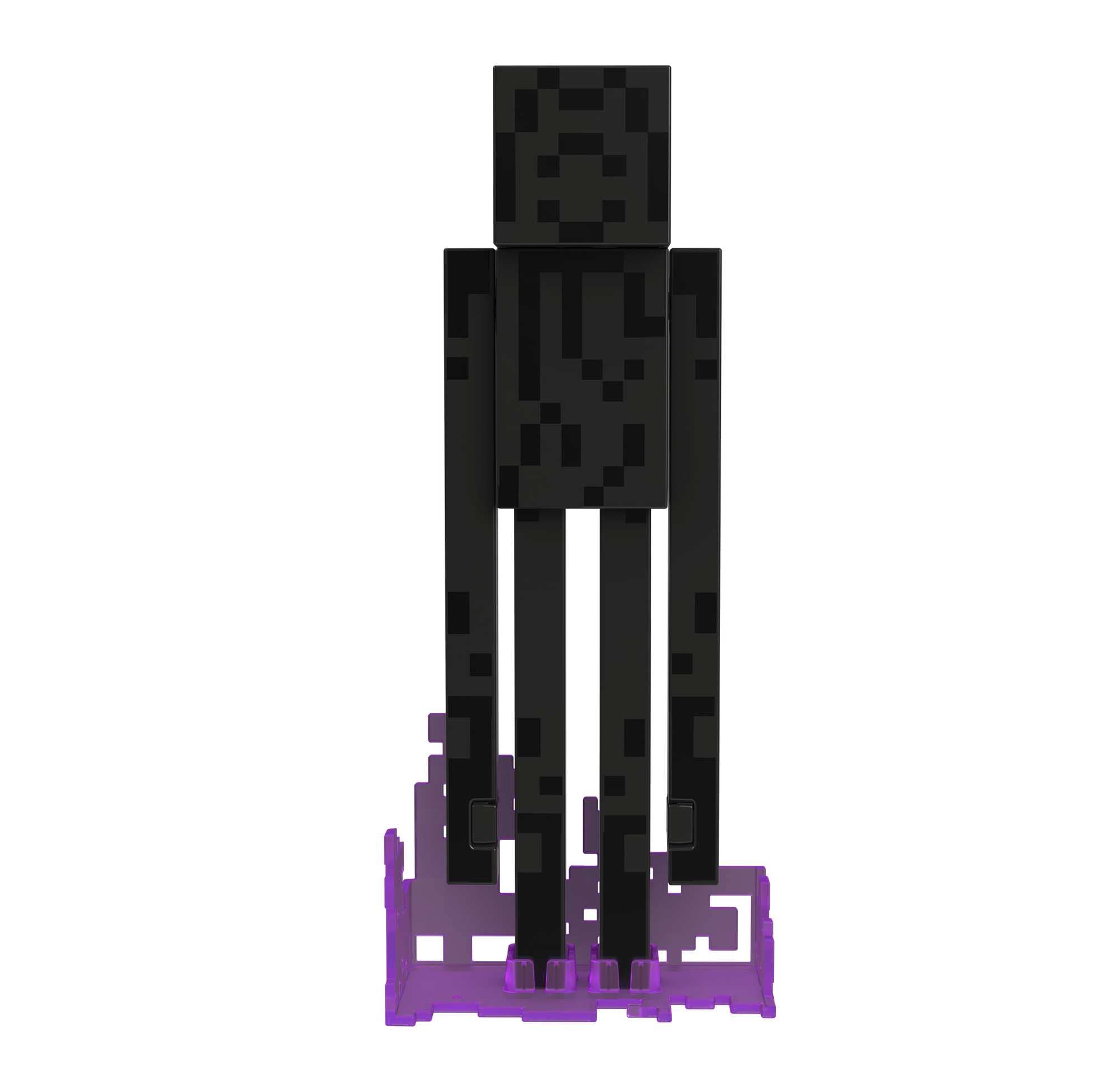 Mattel Minecraft Diamond Level Enderman Action Figure & Die-Cast Accessories, Collectible Toy Inspired by Video Game, 5.5 inch