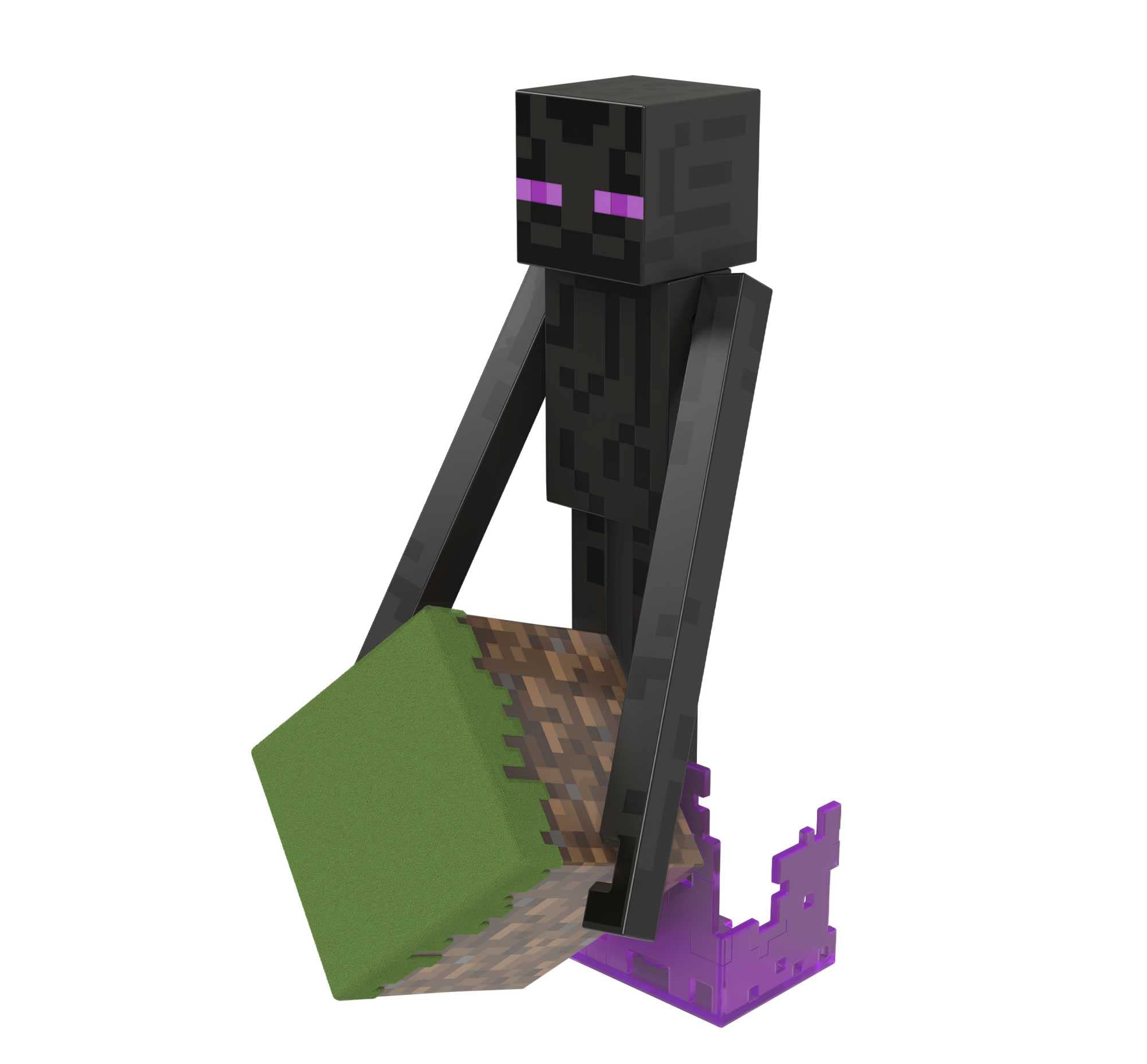 Mattel Minecraft Diamond Level Enderman Action Figure & Die-Cast Accessories, Collectible Toy Inspired by Video Game, 5.5 inch