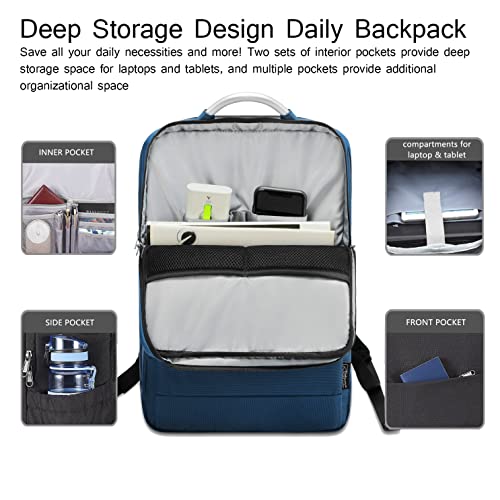 Oakisma 17.5 inch Travel Laptop Backpack for Men Women Business School Backpacks,Black Backpack