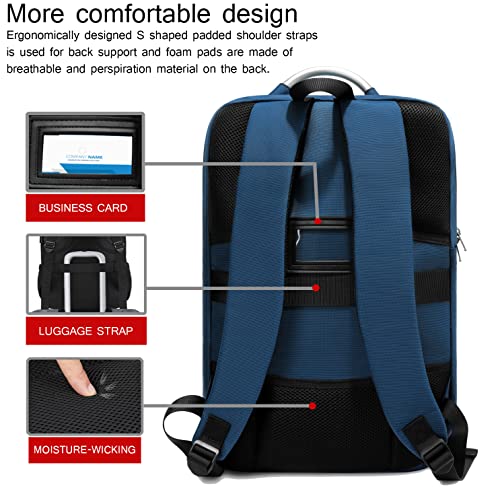 Oakisma 17.5 inch Travel Laptop Backpack for Men Women Business School Backpacks,Black Backpack