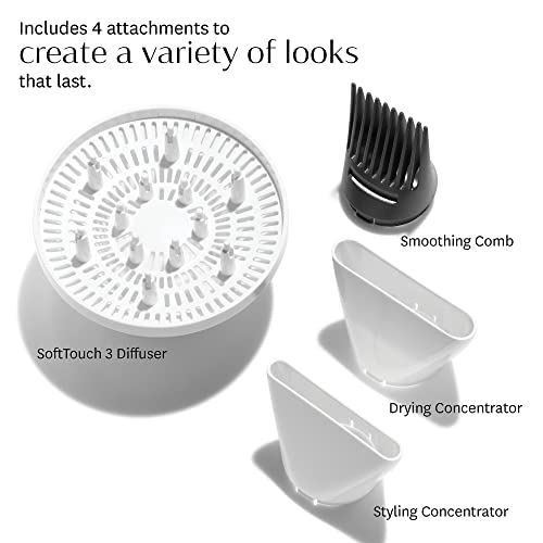 T3 Featherweight StyleMax Professional Ionic Hair Dryer with Custom Heat Automation & 4 Attachments, Fast Drying, Lightweight with 5 Heat & 3 Speed Settings, 2 Concentrators, Diffuser & Smoothing Comb