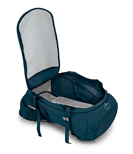 Osprey Fairview Trek 50 Women's Travel and Backpacking Backpack, Night Jungle Blue
