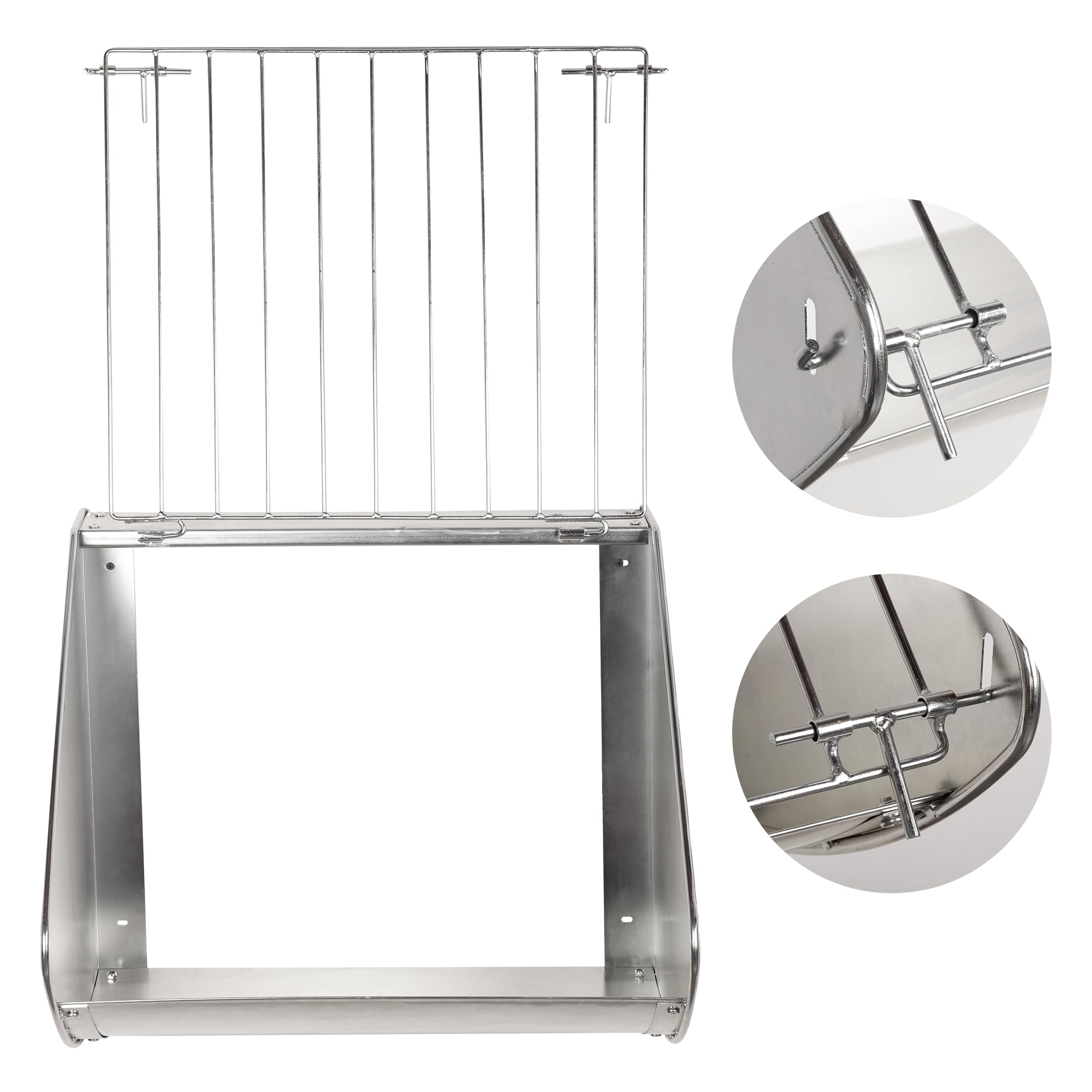 tonchean Hay Feeder Wall Mount for Horses, Metal Goat Hay Feeder Heavy Duty Wall Hay Rack Less Wasted Grass Holder for Cattle Sheep Livestock