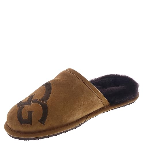 UGG Men's Scuff Logo Ii Slipper, Chestnut / Espresso, 12