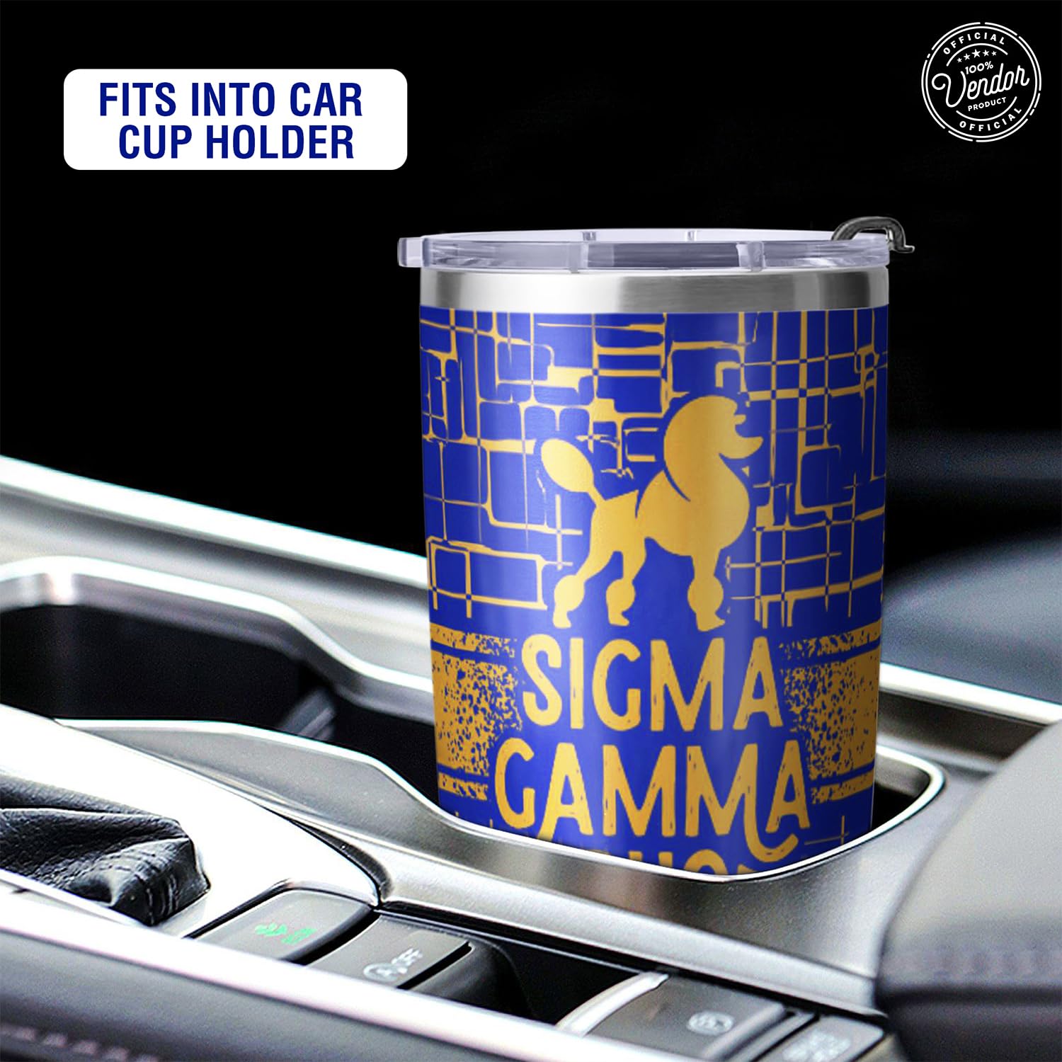 BBGreek Sigma Gamma Rho Sorority Paraphernalia - Official Vendor - 20 oz Stainless Steel Insulated Tumbler - Tile Design