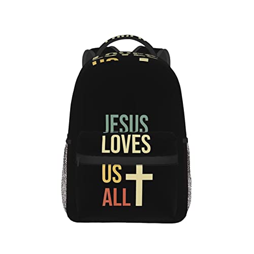 Sunflower Christian Jesus Cross Faith Backpack College School Backpack Casual Laptop Backpack for Women Men