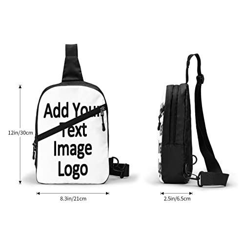 Custom Sling Bag Crossbody Bags Chest Bag For Men Women Design Your Own Personalized Shoulder Backpack Travel Bag Hiking Daypacks With Text Image Chest Sling Backpack Daypack Chest Package