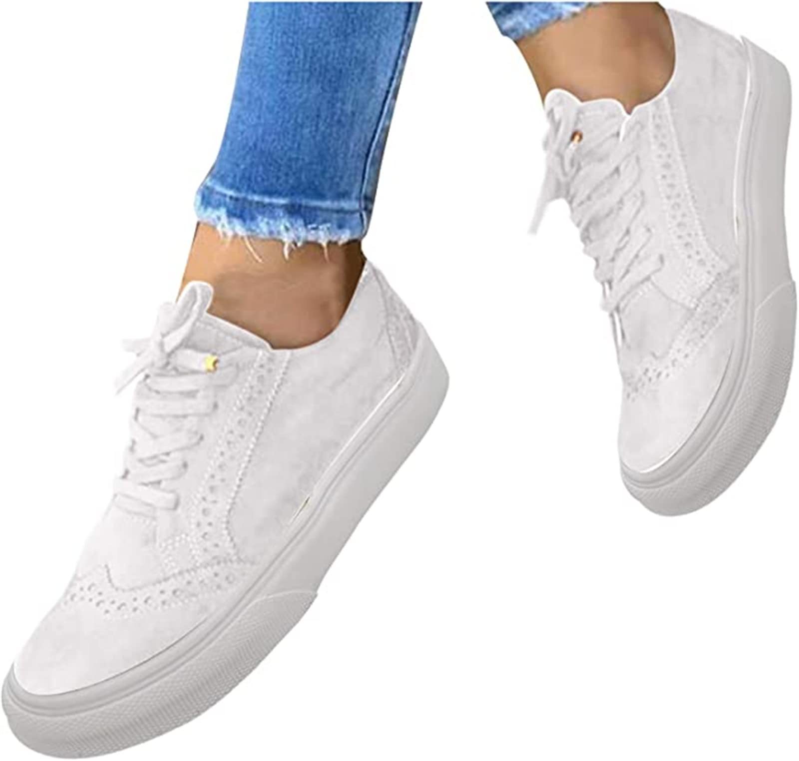 Sneakers For Women Black Women Fashion Sneakers Breathable Casual Comfortable Lightweight Walking Shoes Lace Up Low Top Slip On Platform Flats Loafers