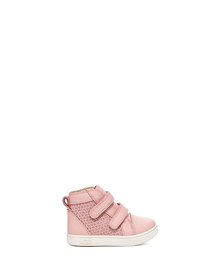 UGG Unisex-Child Rennon Ii Gel Hearts Sneaker, Pink, 2 Little Kid