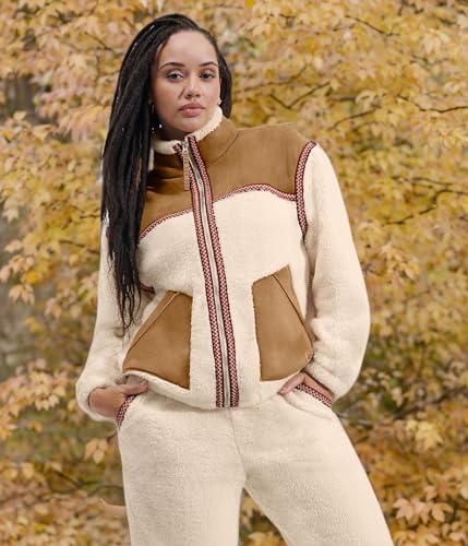 UGG Women's Tasman Jacket Coat, Plaster Chestnut, XL