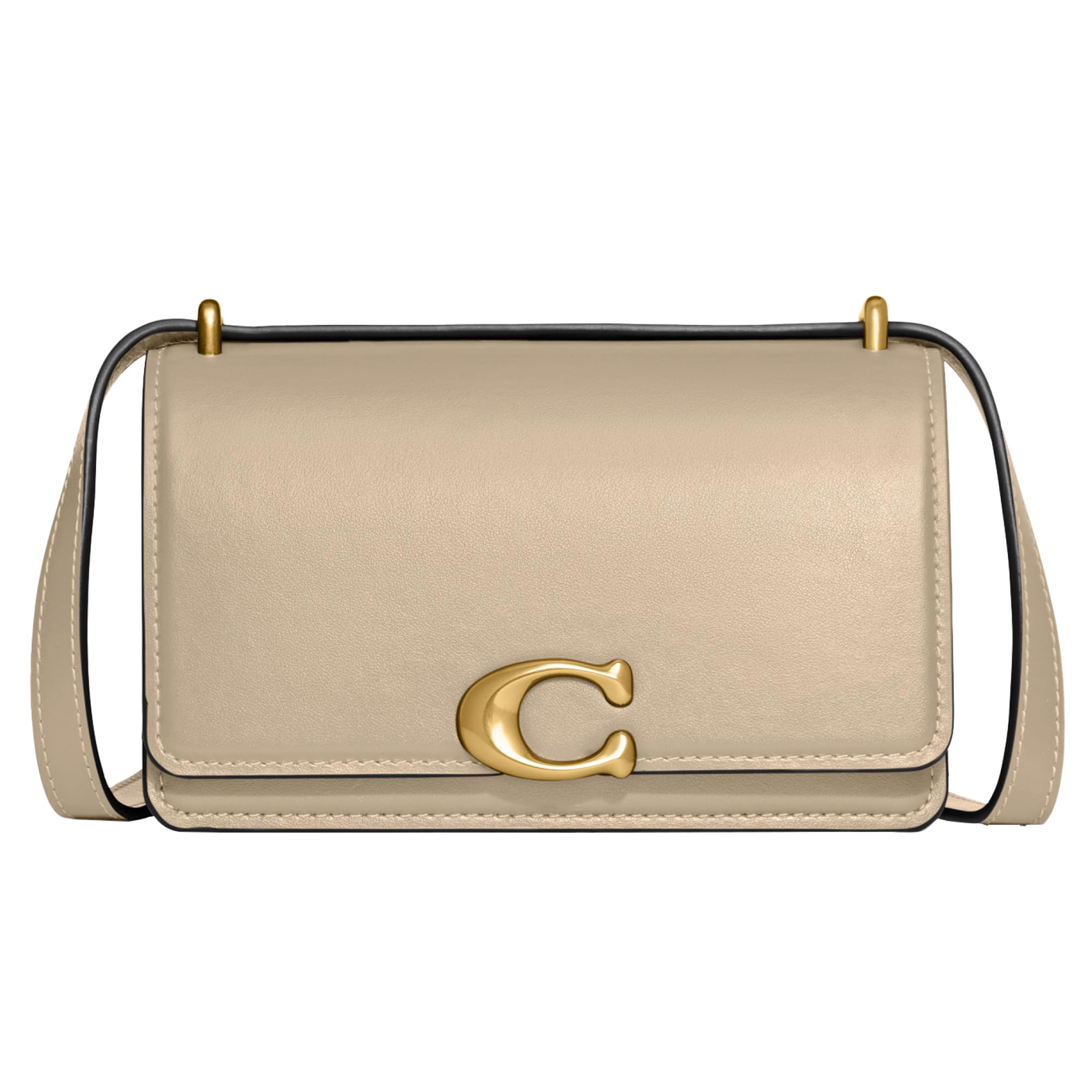 COACH Luxe Refined Calf Leather Bandit Crossbody, Ivory, One Size